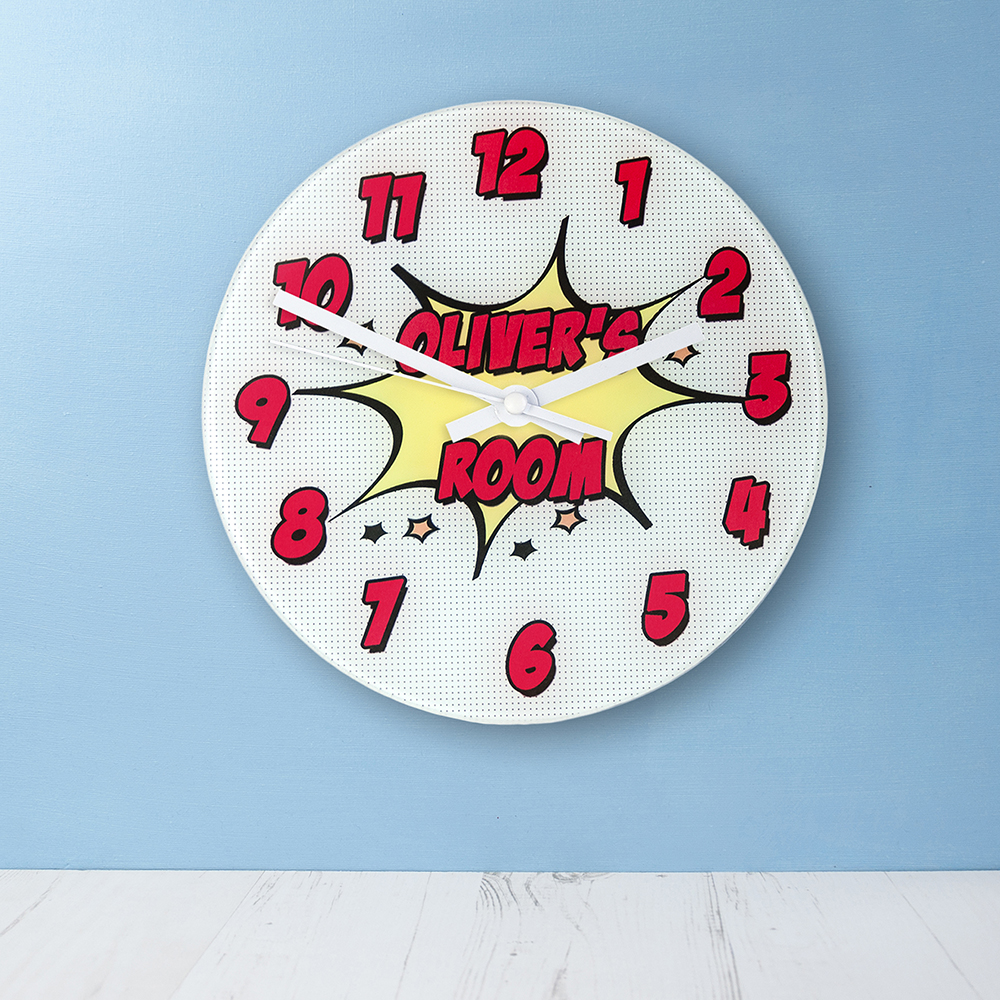POW! Personalised Comic Wall Clock - 🎁 Unique Gifts UK - The Gift Gazebo
